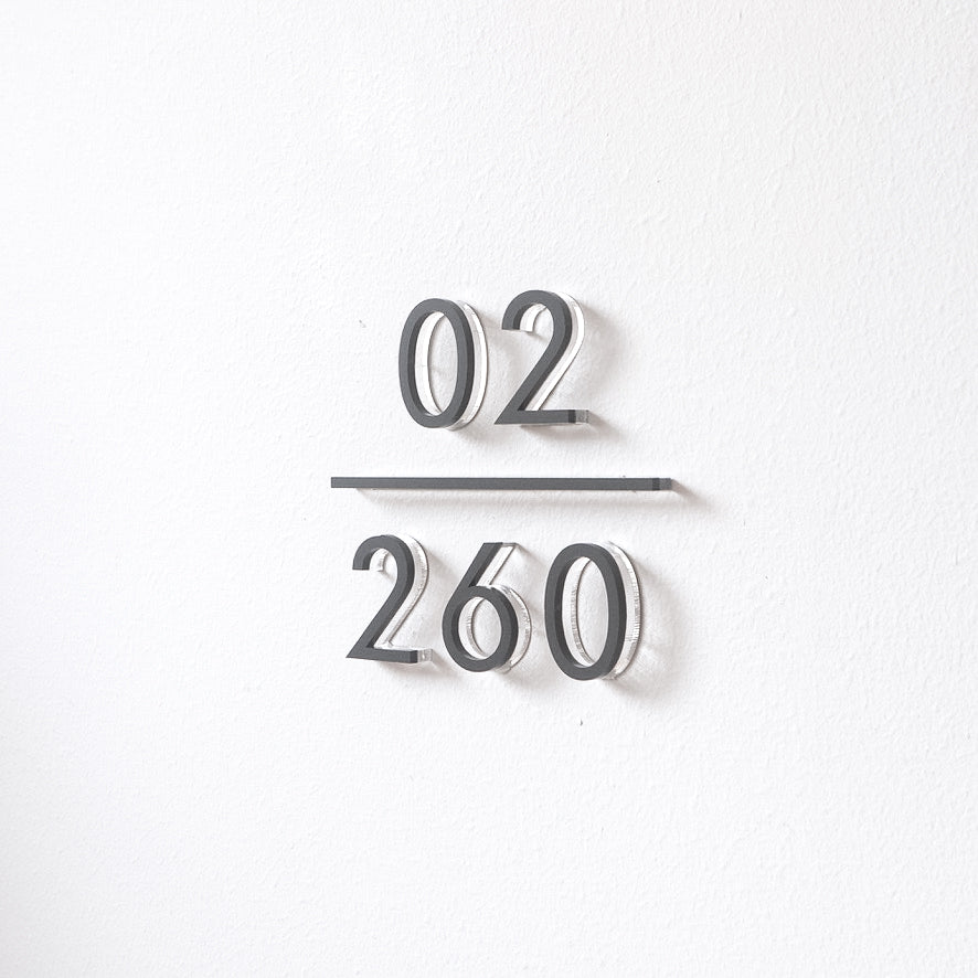 Minimalist Unit Number Sign | Home Keepsakes | The Jomu Co Singapore