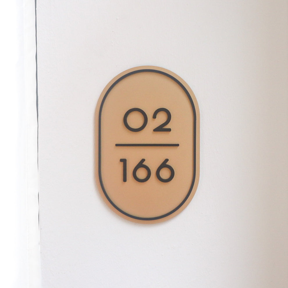 Minimalist Unit Number Signage | Home Decor Gifts | The Jomu Co Singapore
