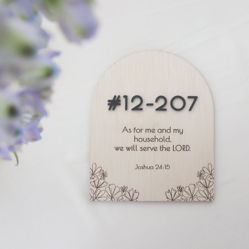 Minimalist Arch Shape Unit Sign | Customised Door Unit Signs | The Jomu ...