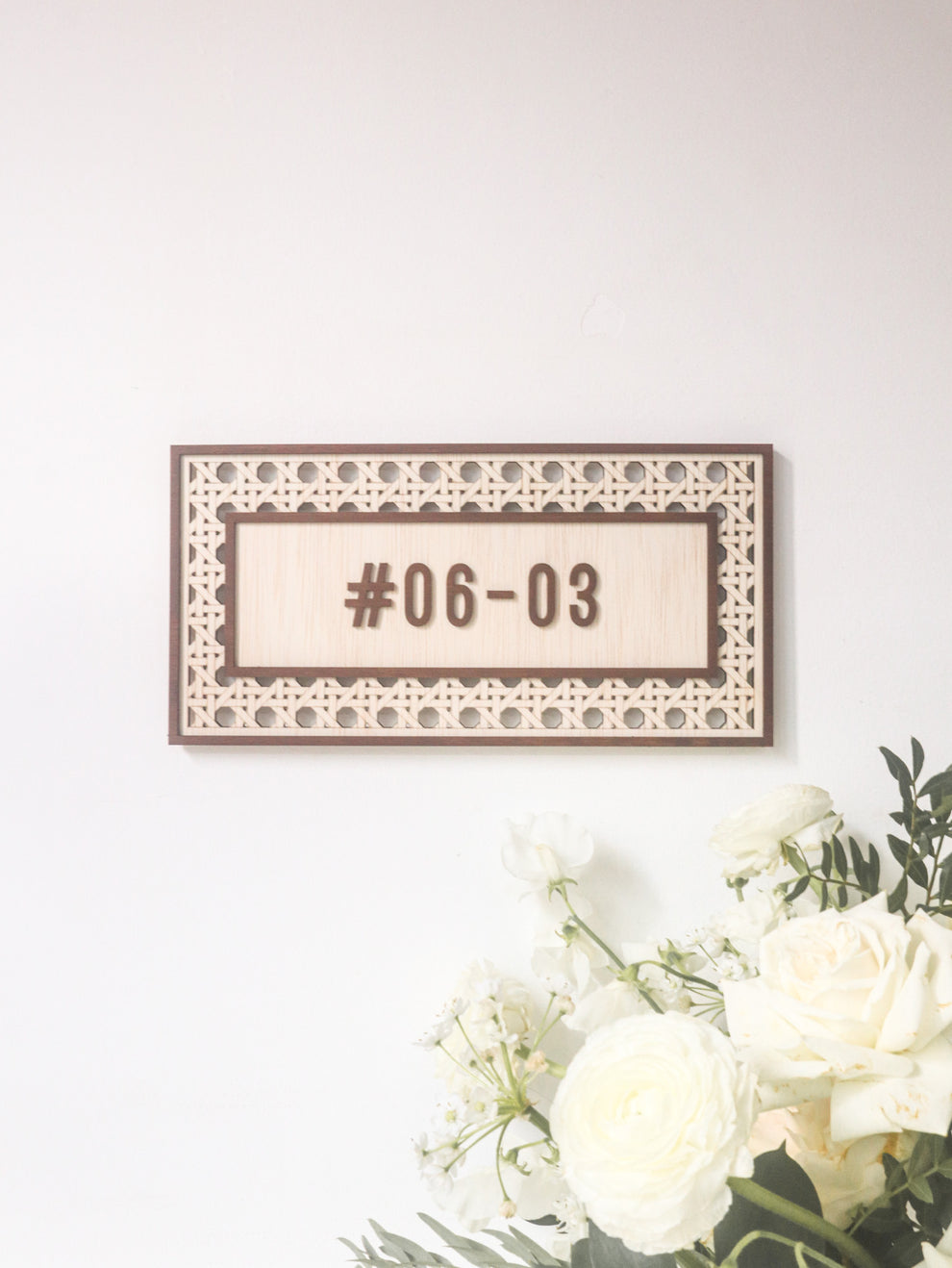 BOHO Rattan Unit Number Sign | Custom Unit Number Signs | The Jomu Co ...
