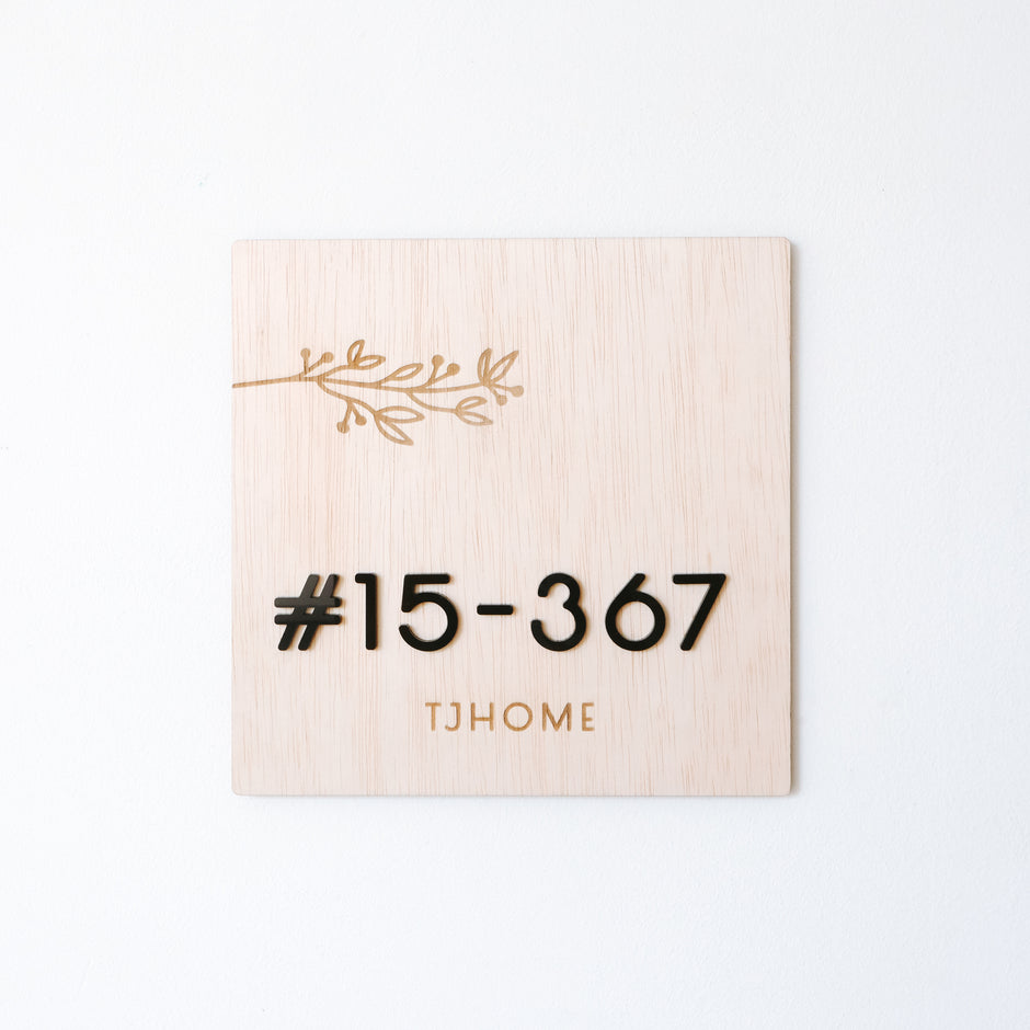 Custom Unit Number Signages | Personalised Home Signs | The Jomu Co ...